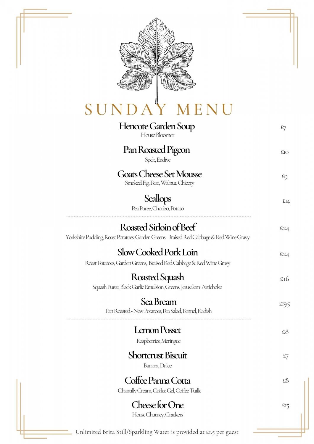Our Menus | Lunch & Dinner | The View Restaurant | Hencote Vineyard ...