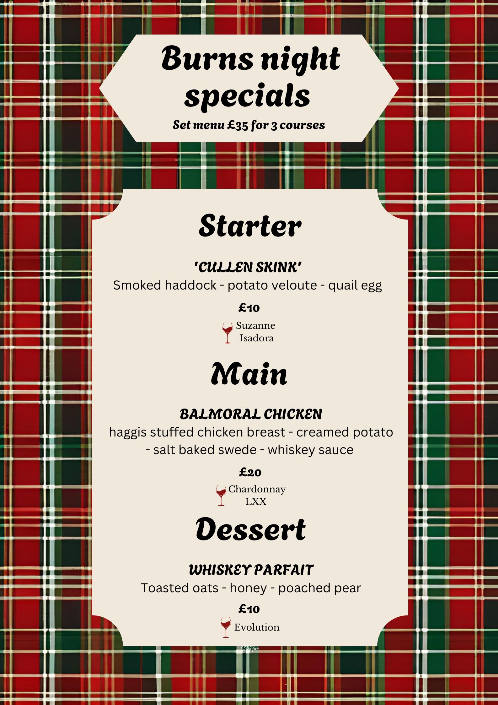 Our Menu | The View at Hencote